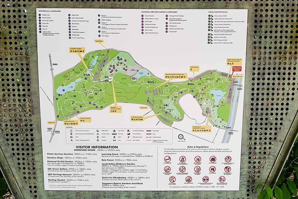Singapore Botanic Gardens Map