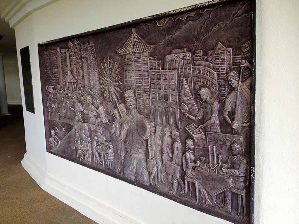 One of the copper murals at Faber Point, the highest point of Mount ...